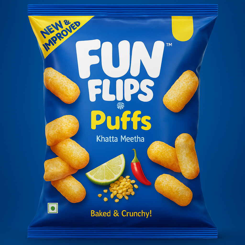FUN FLIPS KHATTA MEETHA | 20Rs Big Pack - TANGY SHOP
